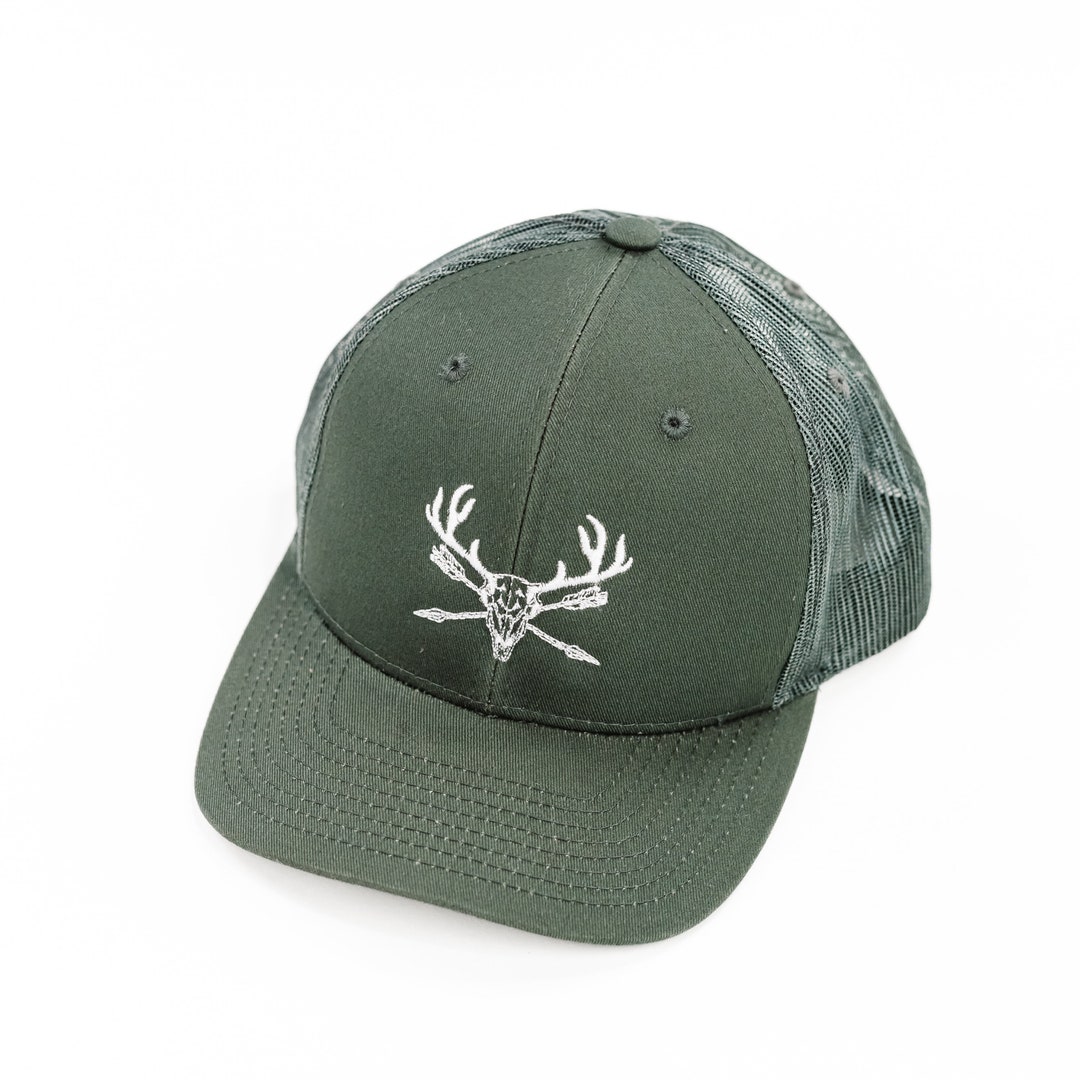 ELK SKULL Gray Snapback Hat W/ White Thread Dad Gift Hats for Dads Men ...