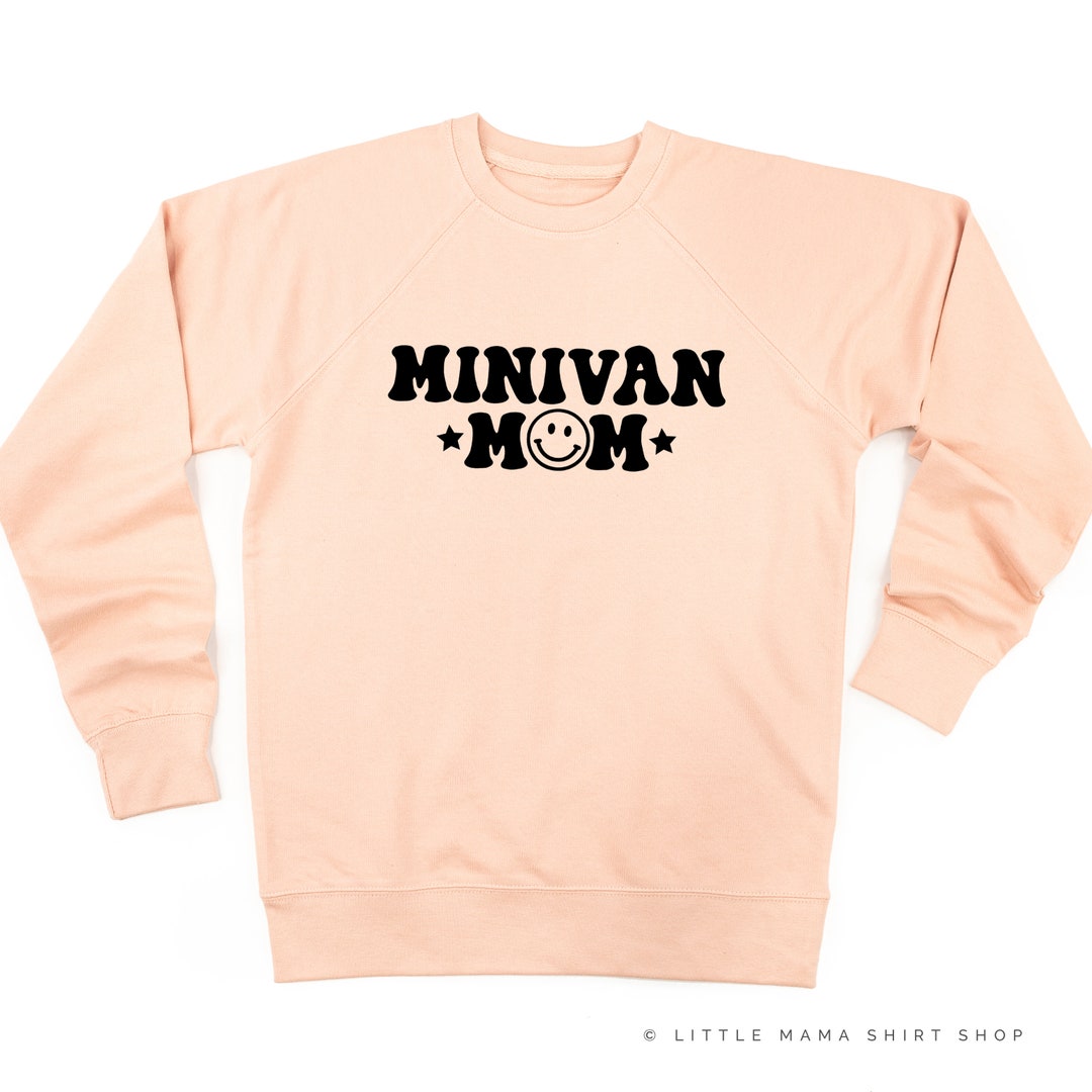 MINIVAN MOM smiley Face on Back Lightweight Pullover - Etsy