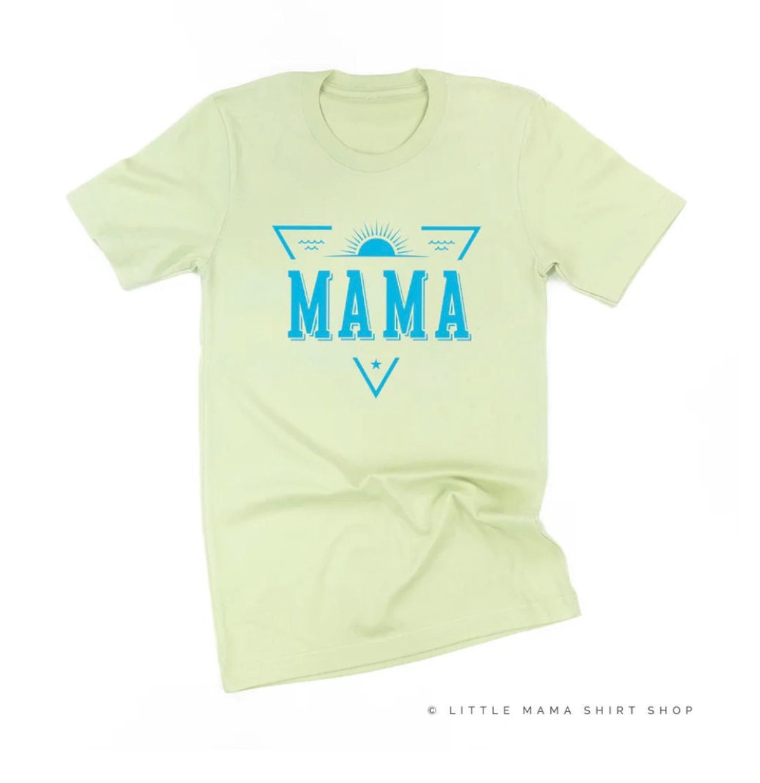 Mama Triangle Sun NEON BLUE DESIGN Unisex Tee Vacation Shirts Beach ...