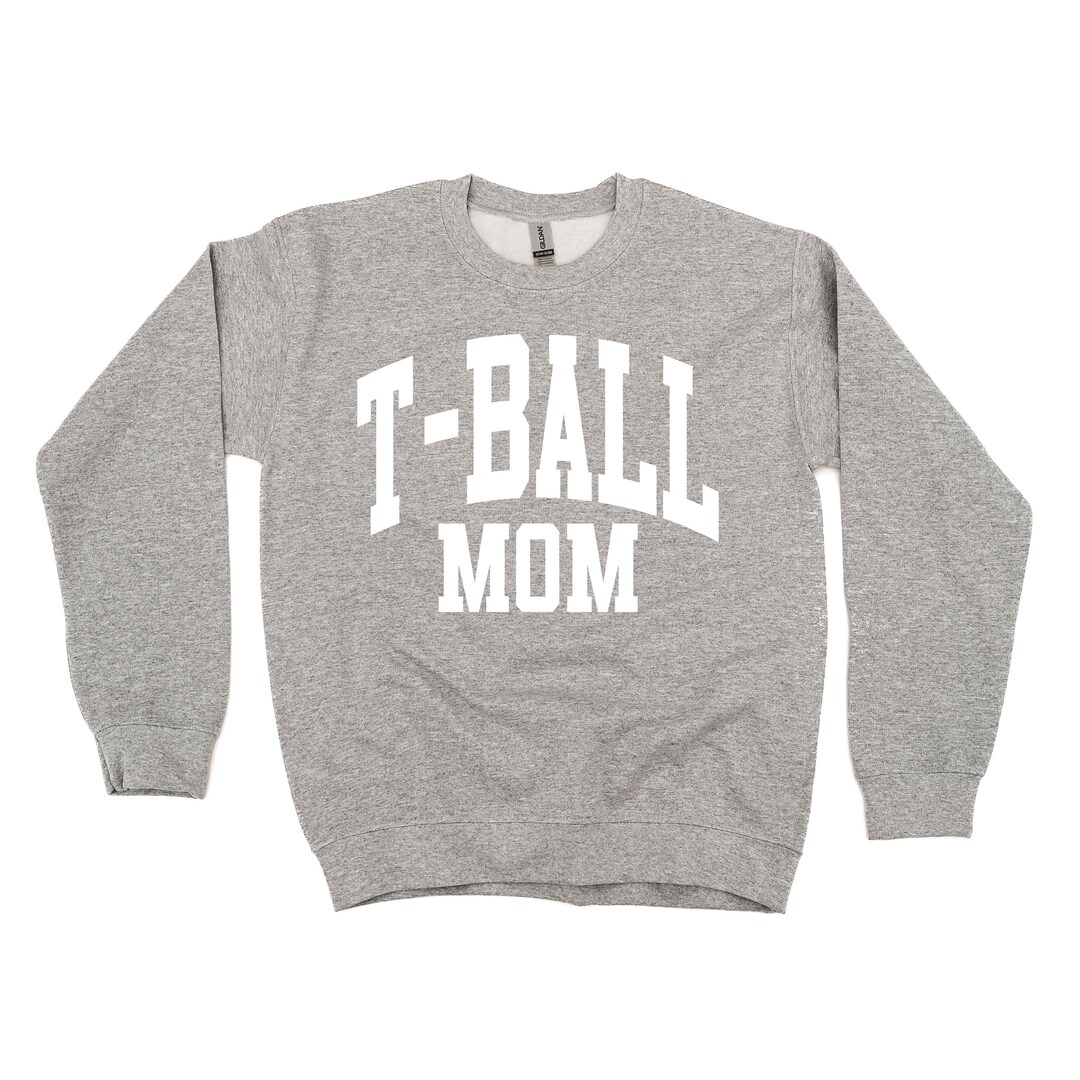 Varsity Style - T-BALL MOM - BASIC Fleece Crewneck | Mother's Day Gift ...