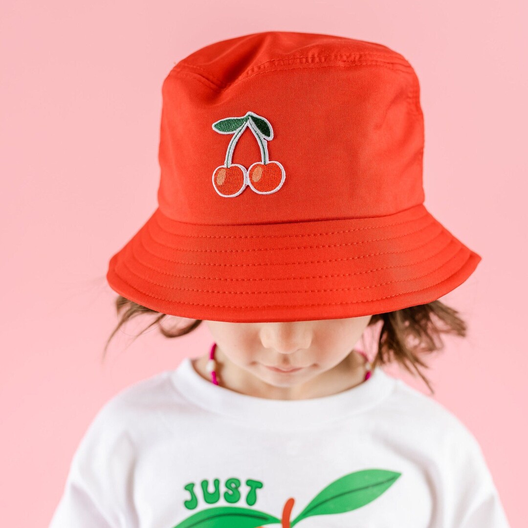 RED BUCKET HAT Multiple Child Sizes Hats for Kids Kids Bucket Hat ...