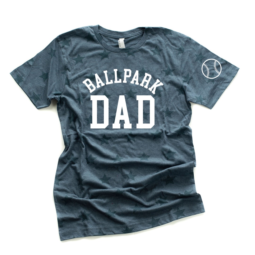 Ballpark Dad - Baseball Detail on Sleeve - Unisex STAR Tee | Men's ...