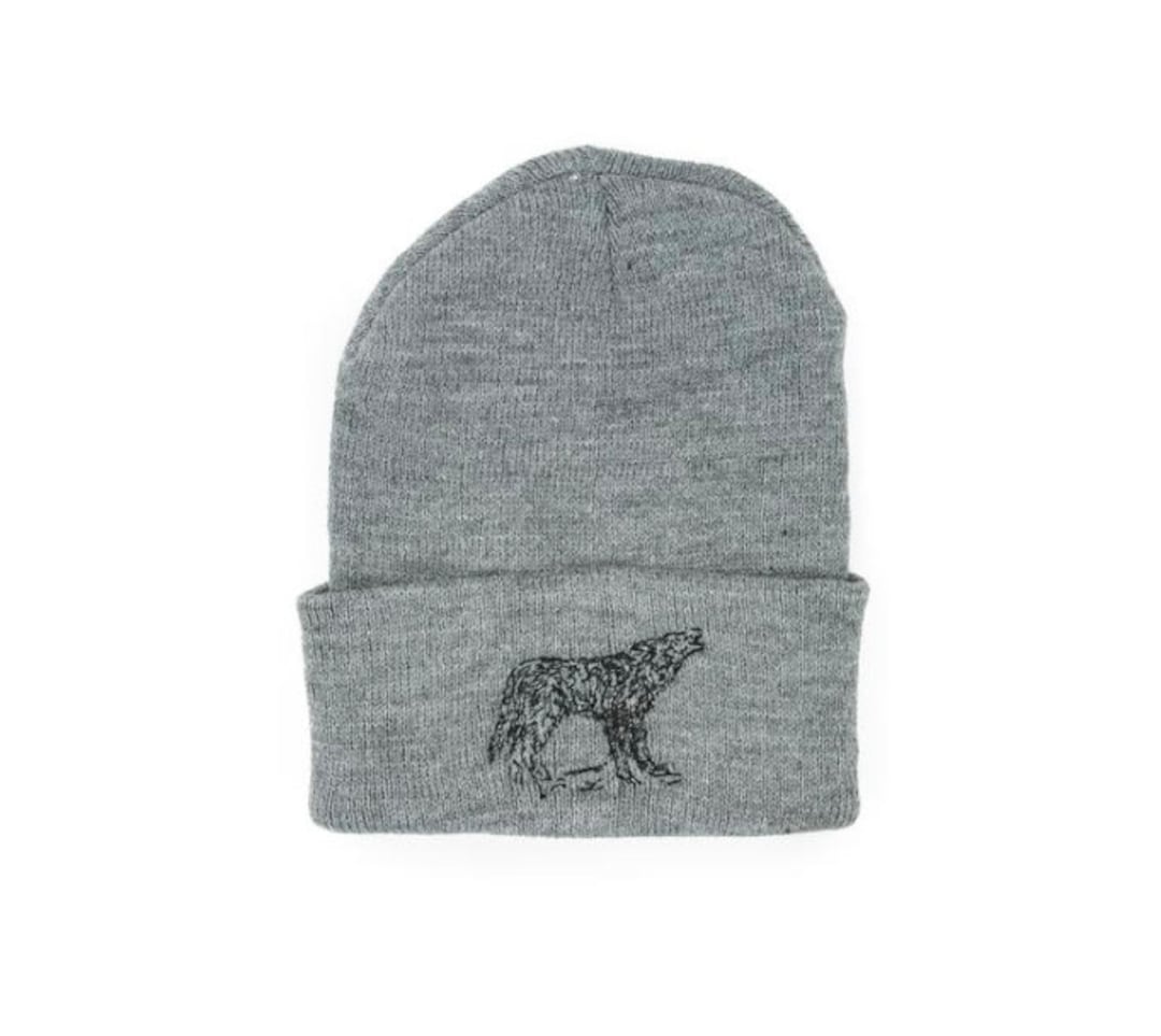 Beanie - WOLF - Gray | Wildlife Beanie | Christmas Gift | Child Beanie ...