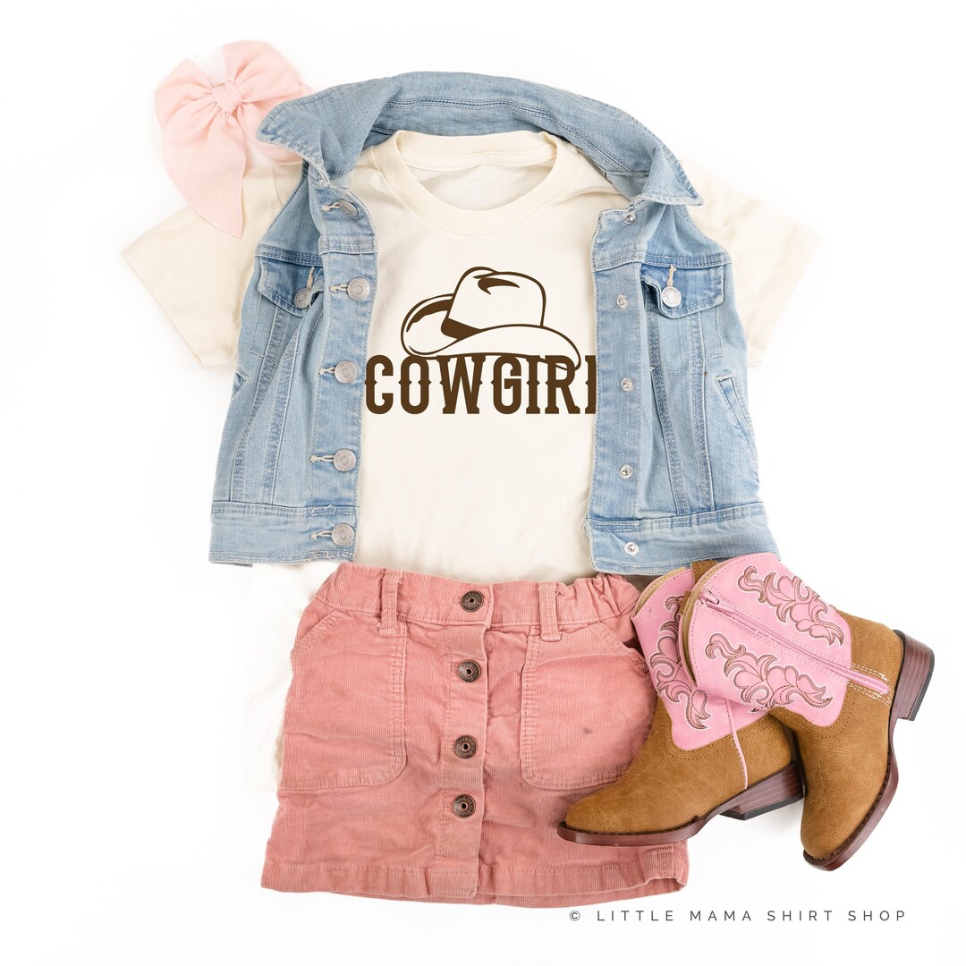 COWGIRL Child Shirt Kids Graphic Tee Kids Rodeo Tee - Etsy