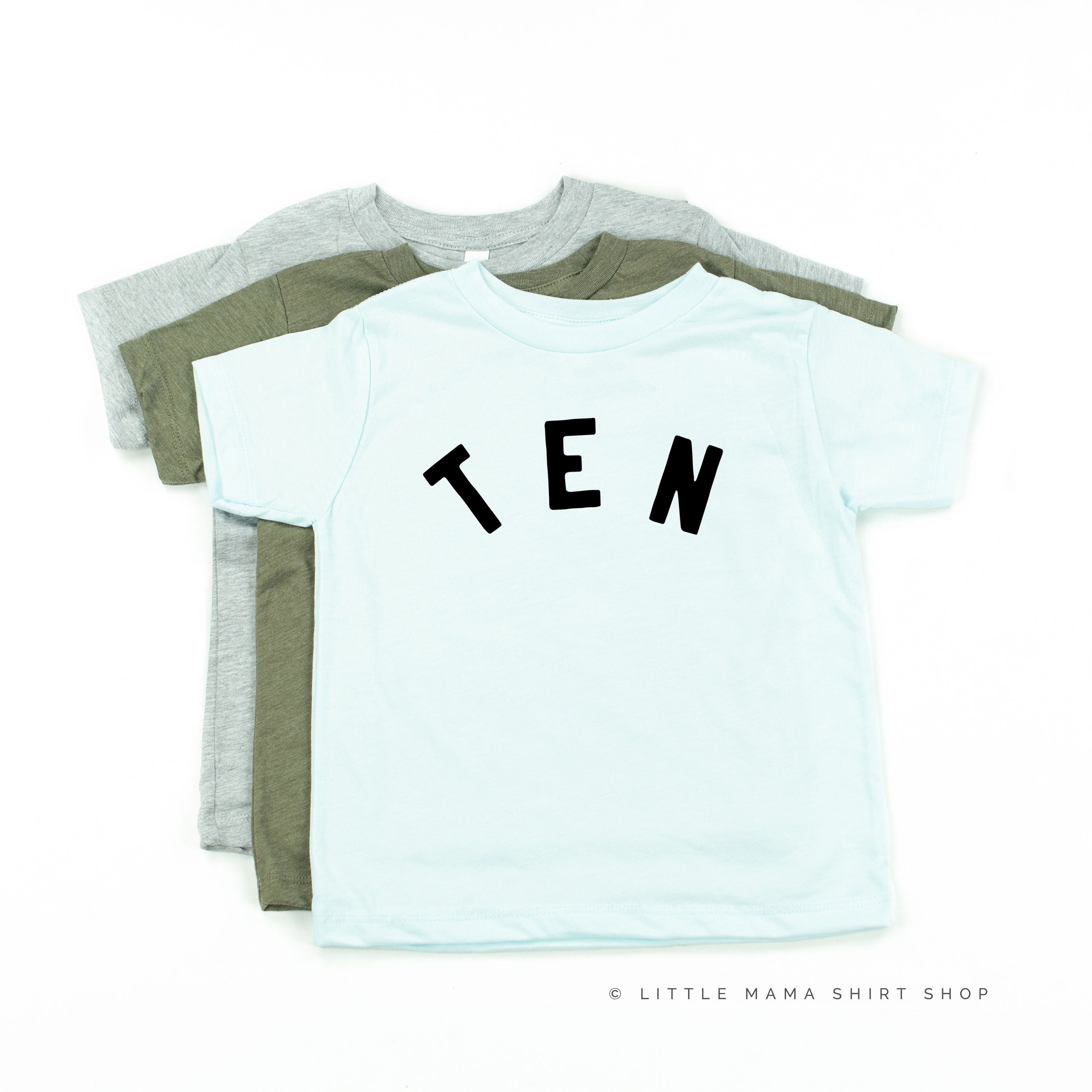 Birthday Number TEN BLOCK FONT© toddler Shirt Birthday - Etsy