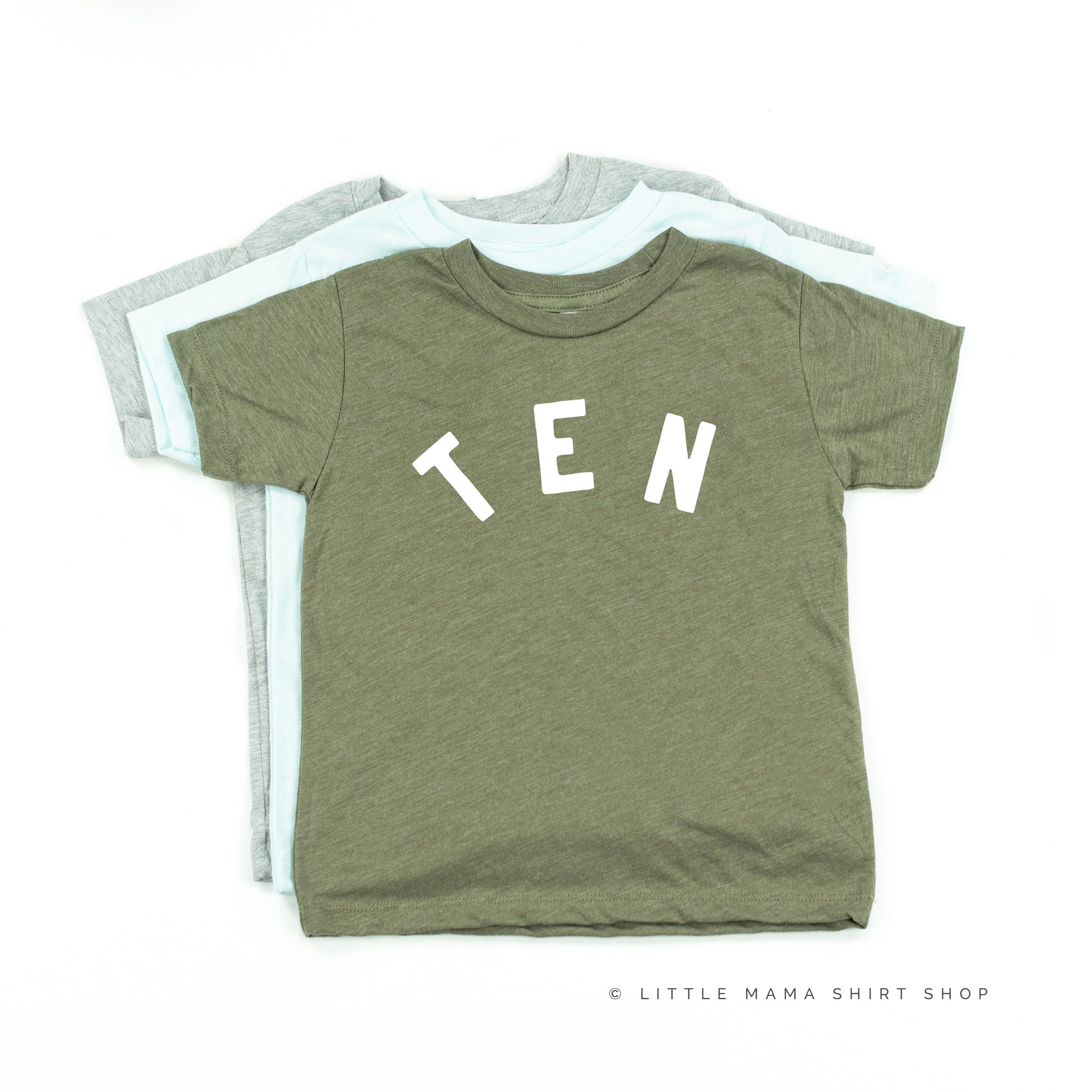 Birthday Number TEN BLOCK FONT© toddler Shirt Birthday - Etsy