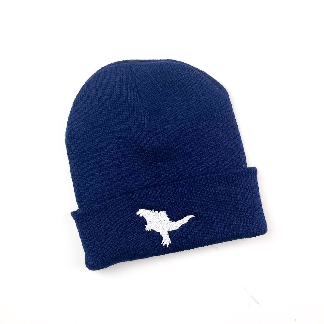 Beanie - Godzilla - Navy W/ White | Godzilla Beanie | Christmas Gift ...