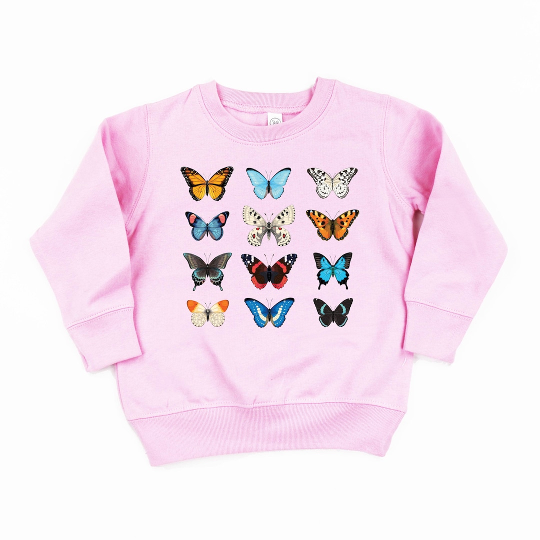 3x4 Butterfly Chart - Child Sweater | Girls Spring Outfit | Butterfly ...