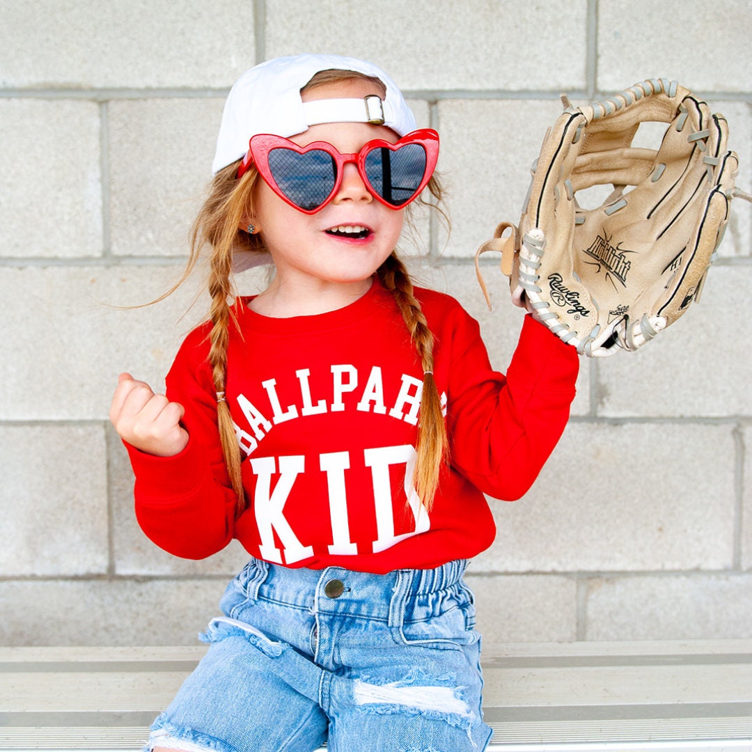 Ballpark Kid - Baseball Detail on Sleeve - Child Sweater | Kids ...