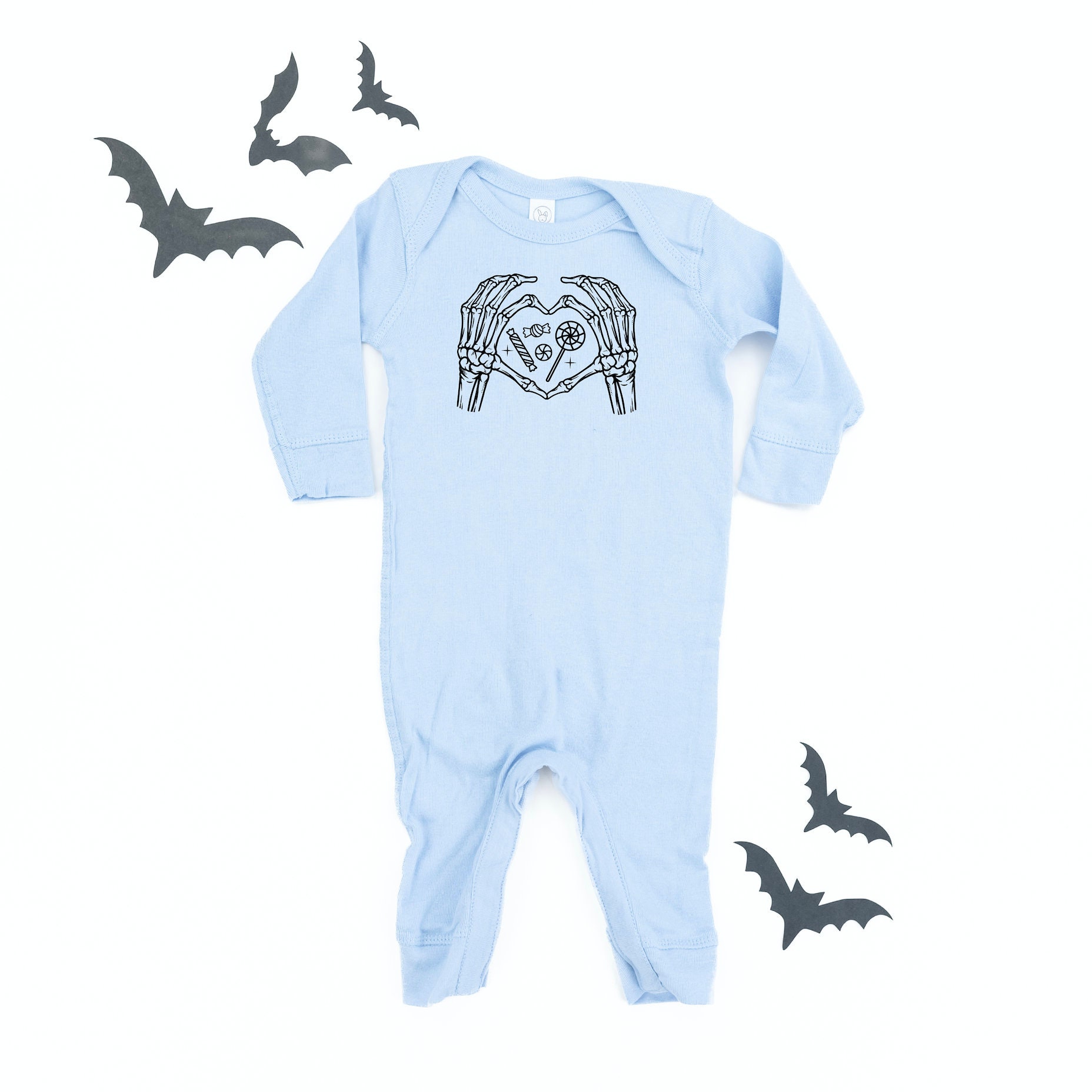 Skeleton Heart Hands One Piece Baby Sleeper Infant - Etsy