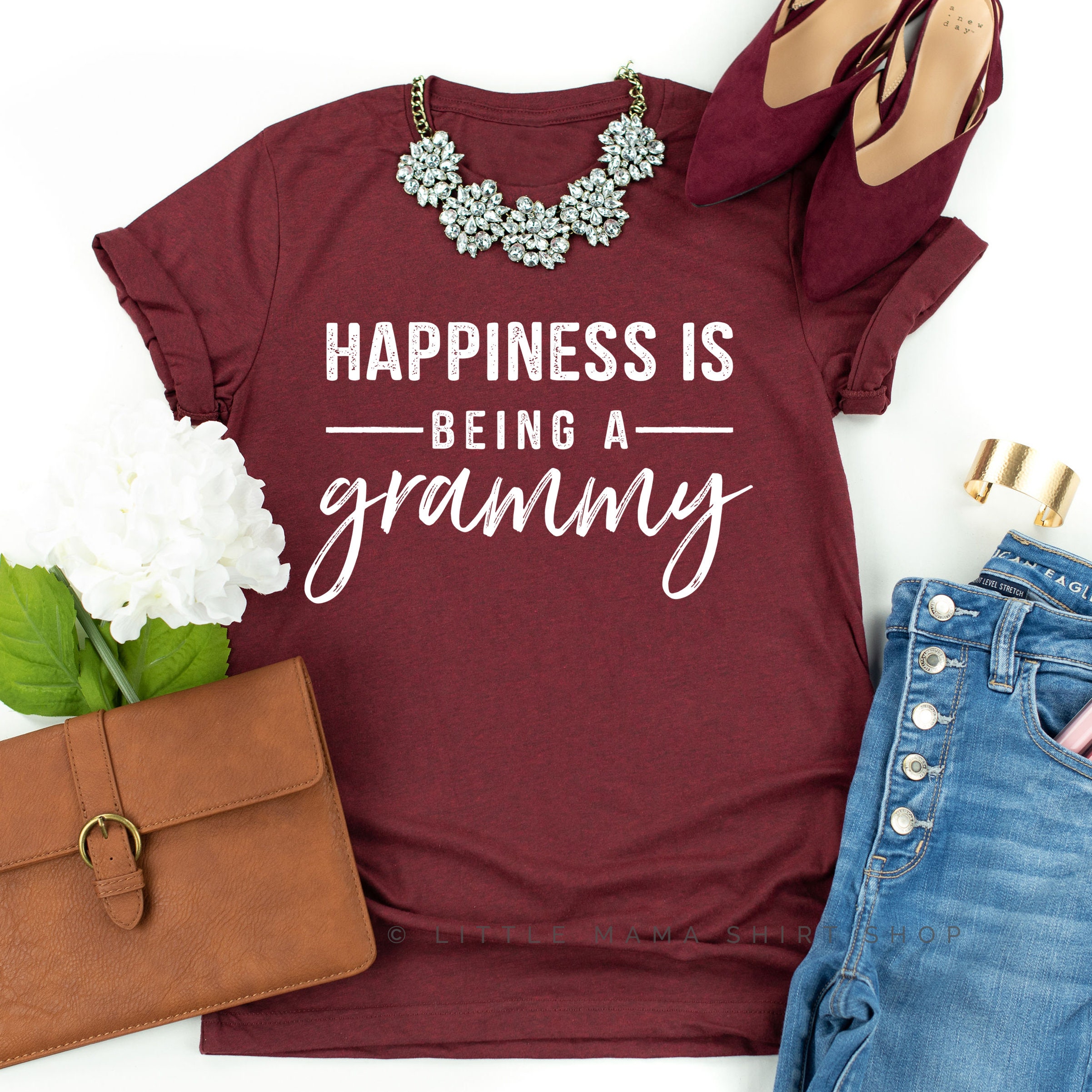 Happiness Is Being A Grammy © Grandma Shirt Shirt For Etsy