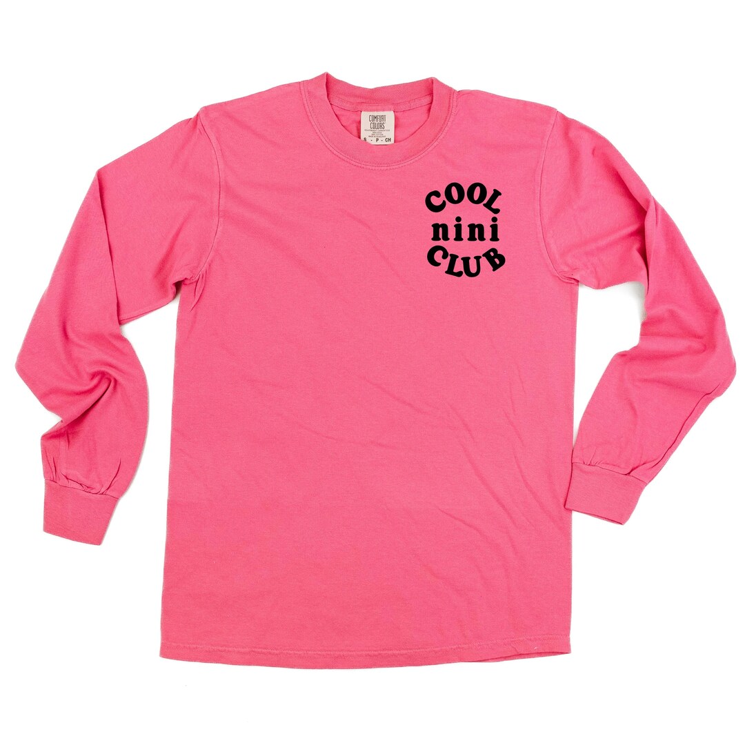 COOL Nini CLUB - Pocket Design - LONG Sleeve Comfort Colors Tee ...