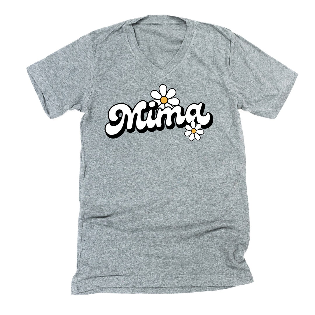DAISY MIMA W/ Full Daisy on Back Unisex Tee Mother's Day Gift Mima Graphic Tee Shirt for Mima ...