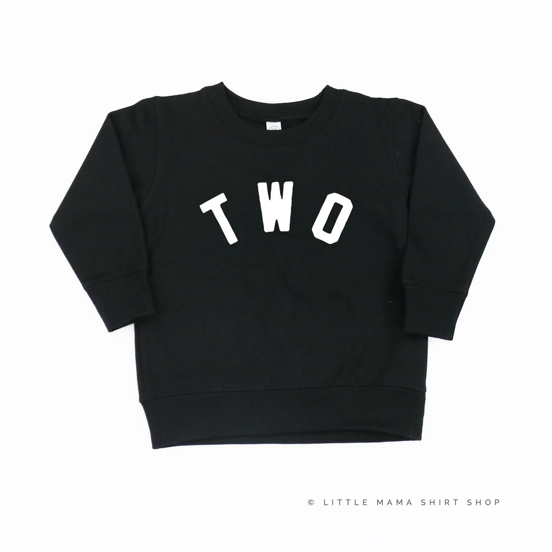 Birthday Number TWO - BLOCK FONT © | Sweater for Boys |boy Sweatshirt ...