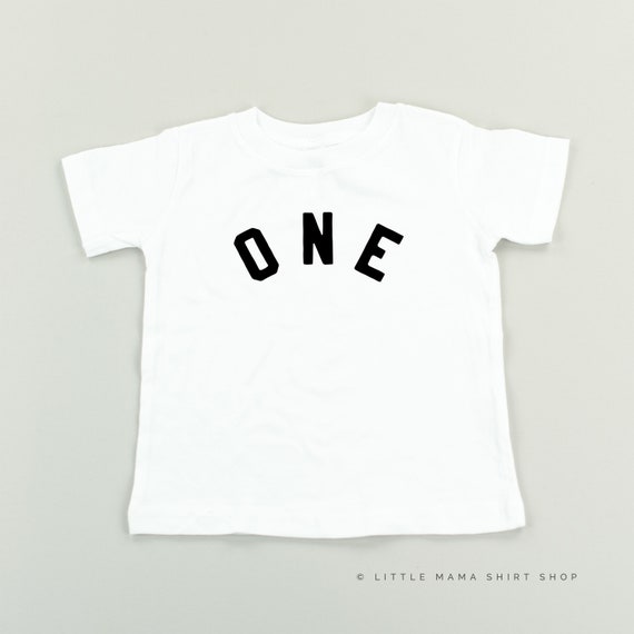 Birthday Number ONE BLOCK FONT© toddler Shirt Birthday | Etsy