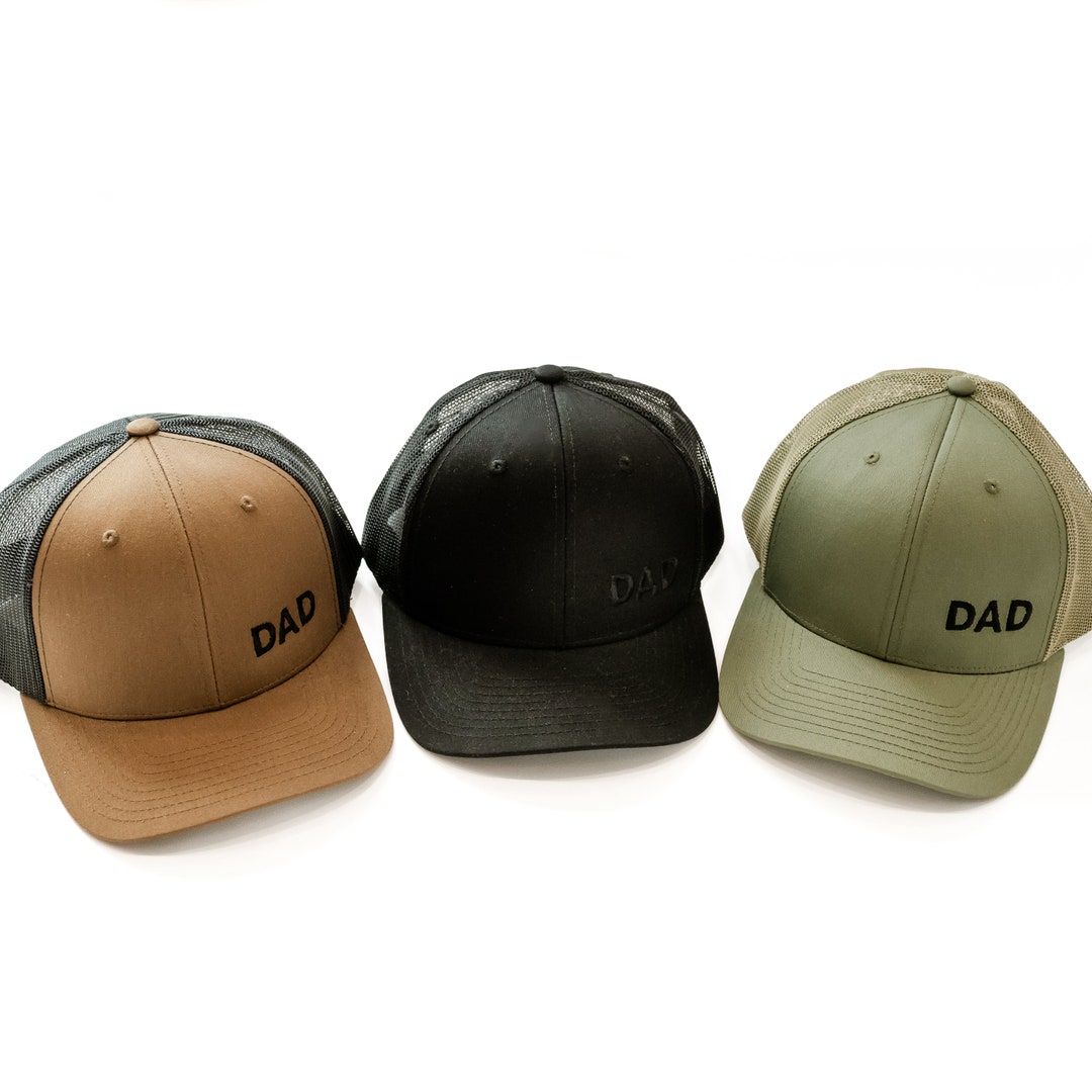 DAD - TINY CAPS - Snapback Hat (offset Text) | Dad Gift | Hats for Dads ...