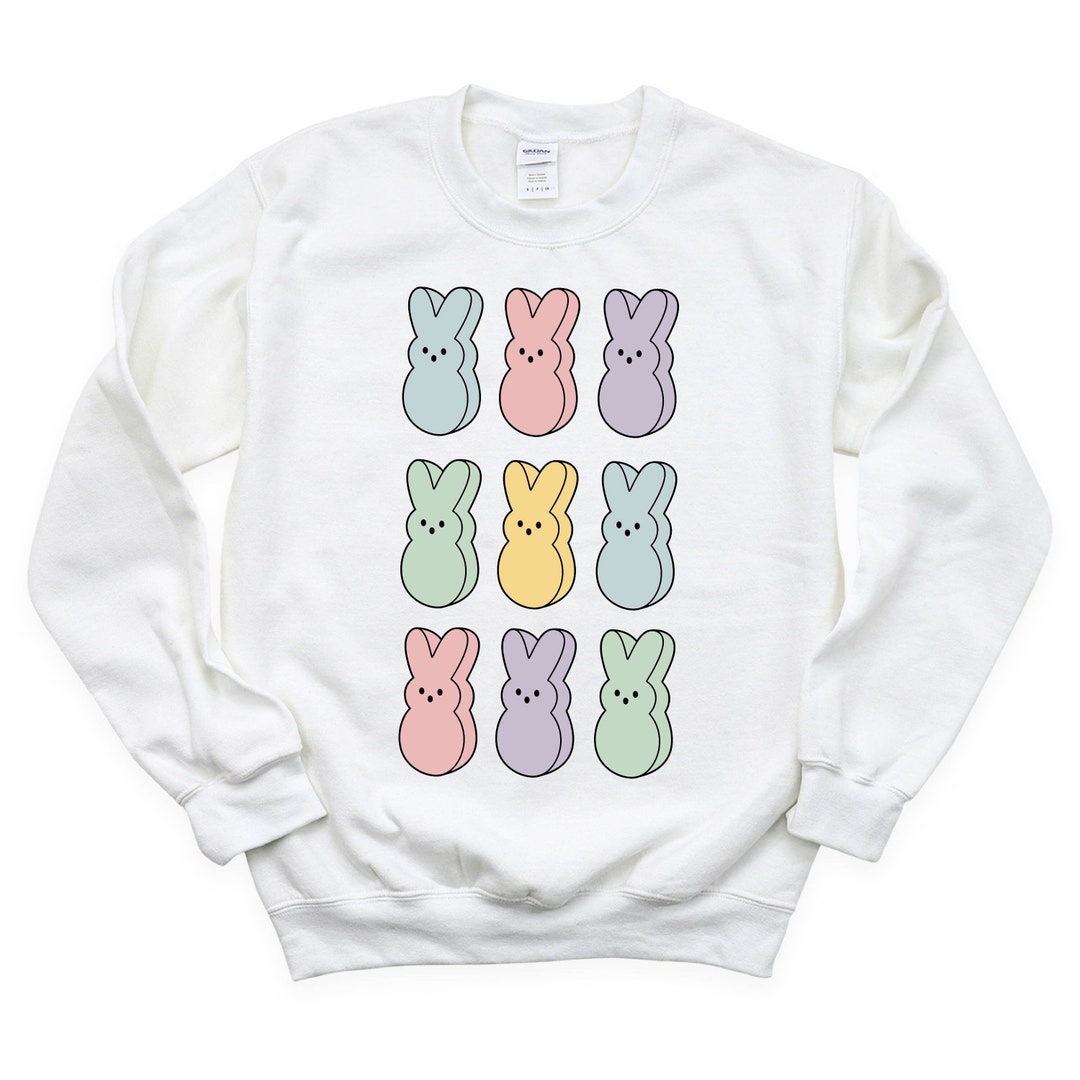 Pastel Peeps - 3x3 - BASIC Fleece | Women's Spring Sweater | Love My Peeps | Hunny Bunny ...
