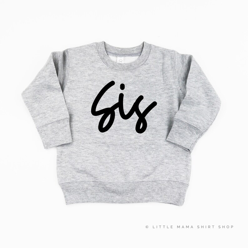 Sis Cursive Sister Sweater Sweater for Kids Big Sister - Etsy