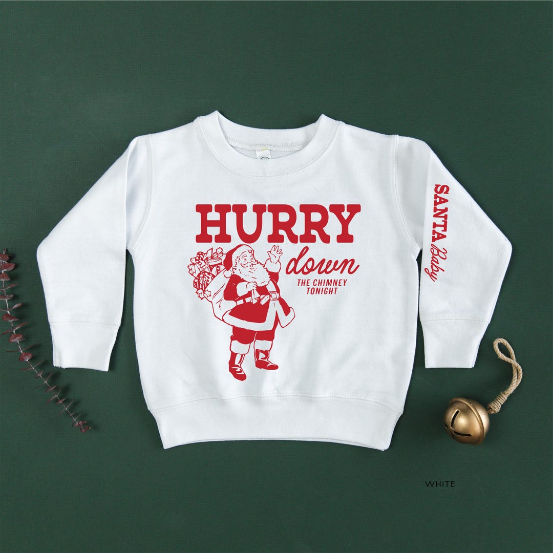 Hurry Down the Chimney Tonight (sd) - Child Sweater | Kids Christmas ...