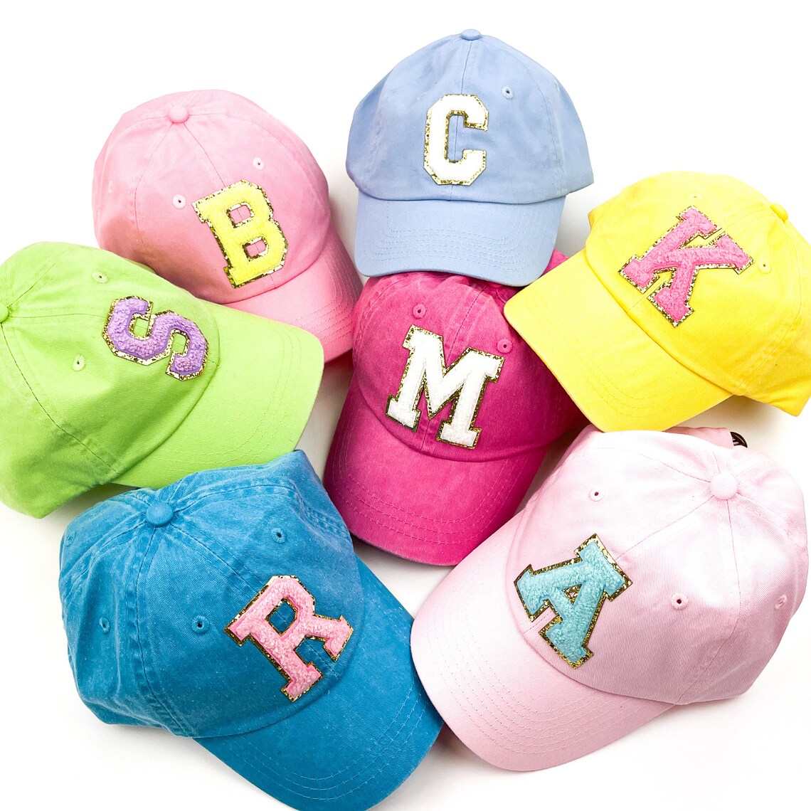 Limited Edition Varsity Initials - Pink W/ Purple - Child Baseball Cap ...