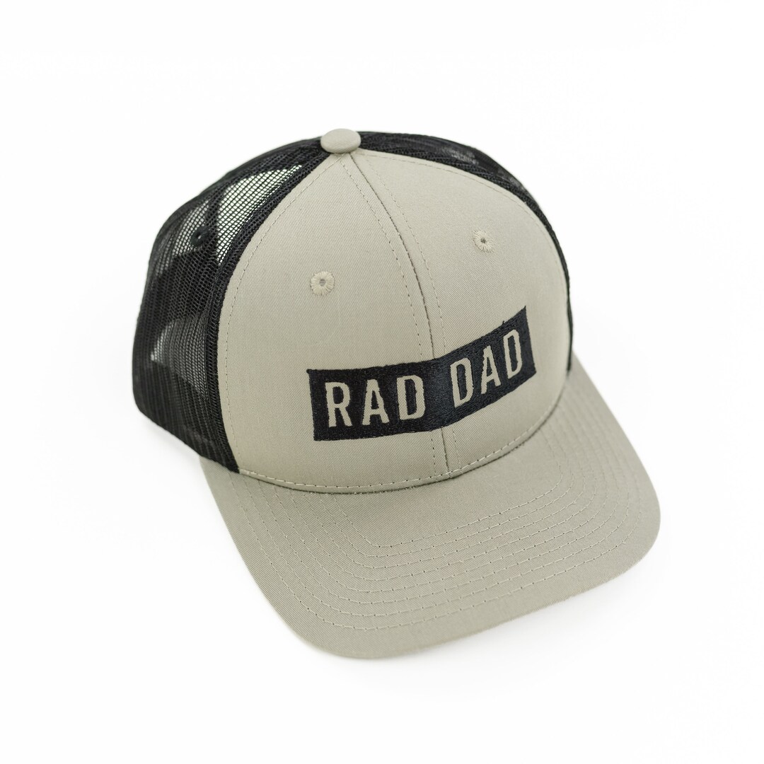RAD DAD - Tan/black - Snapback Hat W/ Black Thread | Dad Gift | Hats ...
