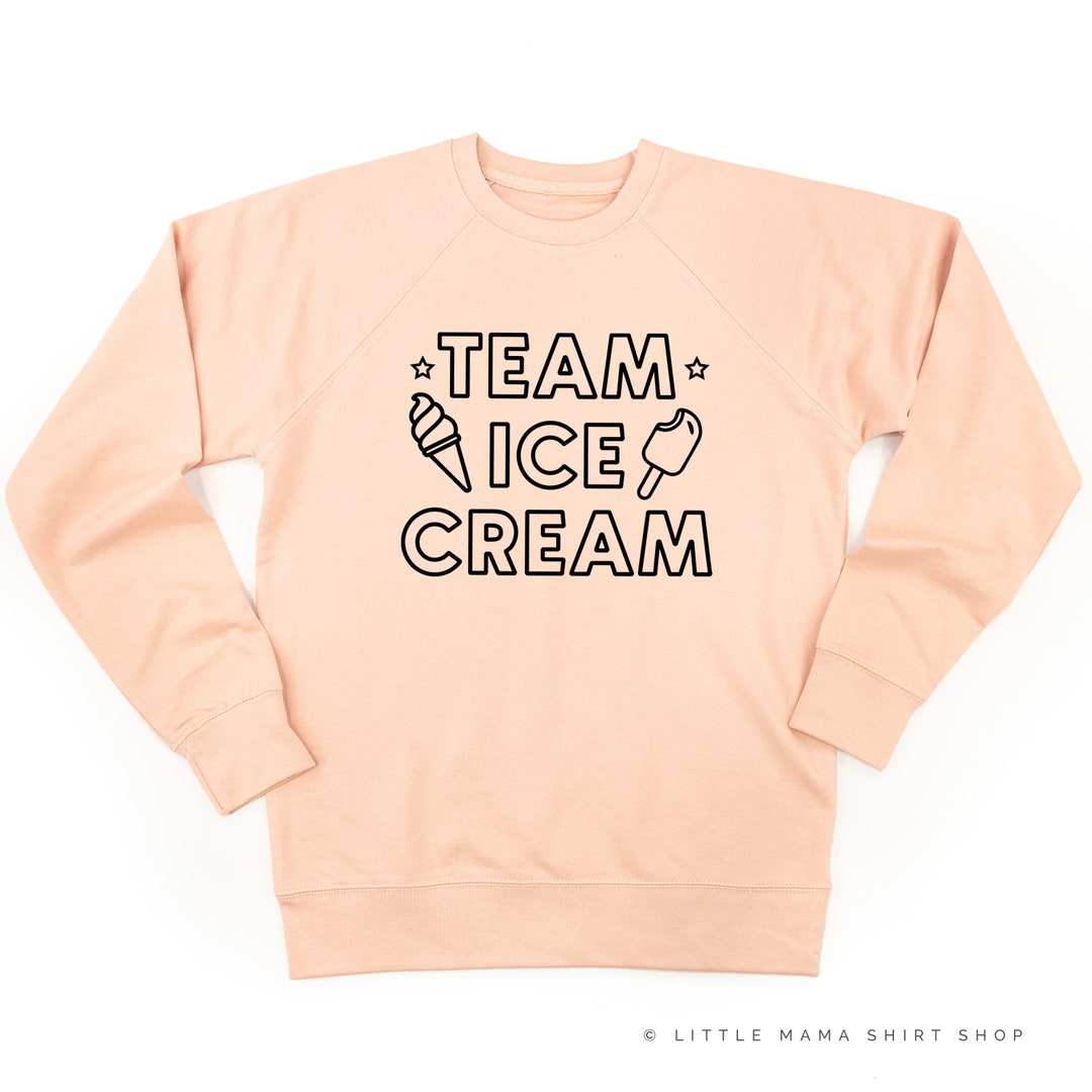 Team Ice Cream Single Cone on Back Lightweight Sweater Sweater for Mom ...
