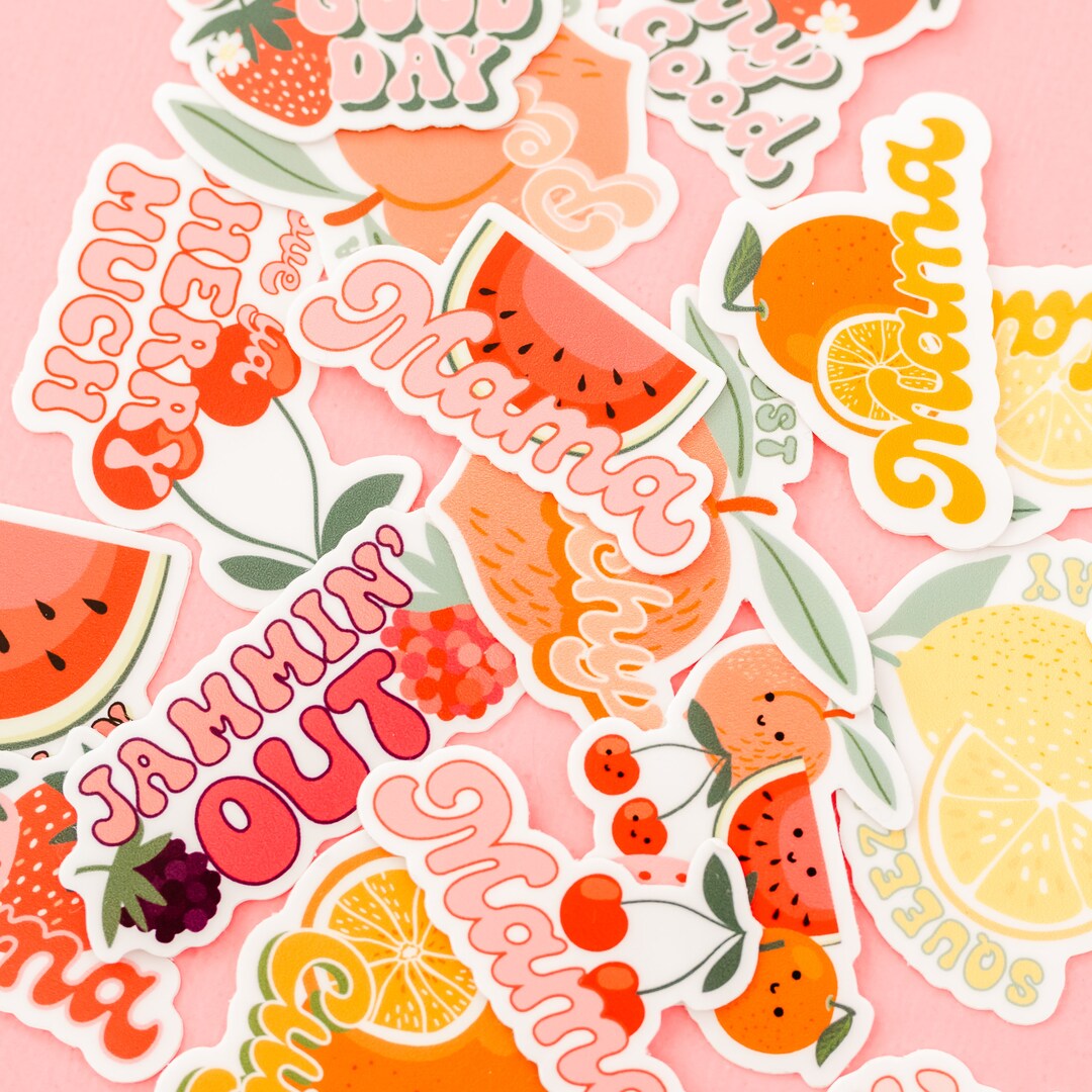 LMSS® FRUIT STICKERS - Select Your Sticker(s) | Mama Sticker | Fruit ...