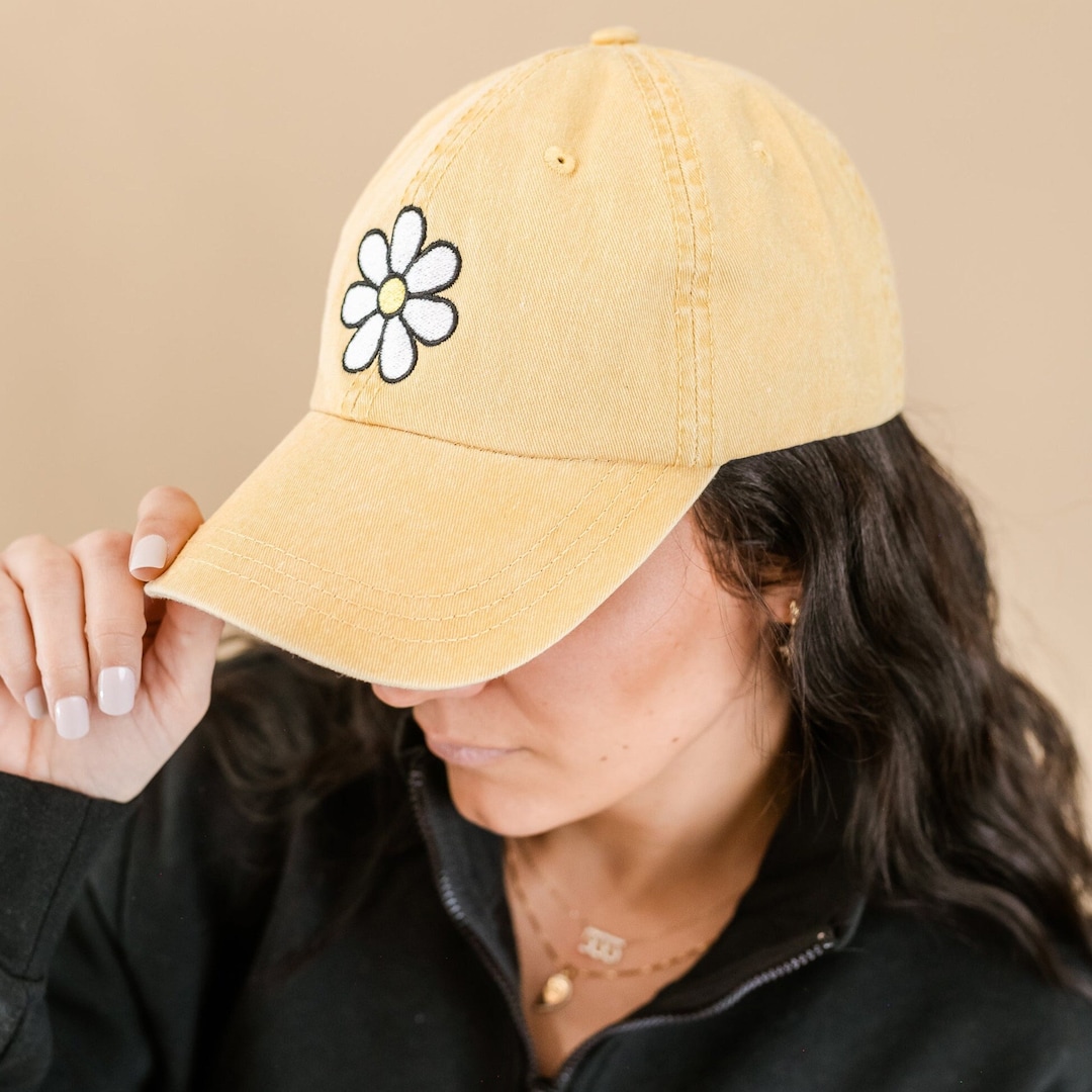 Adult Size - DAISY - Yellow Baseball Cap | Hats for Moms | Women's ...