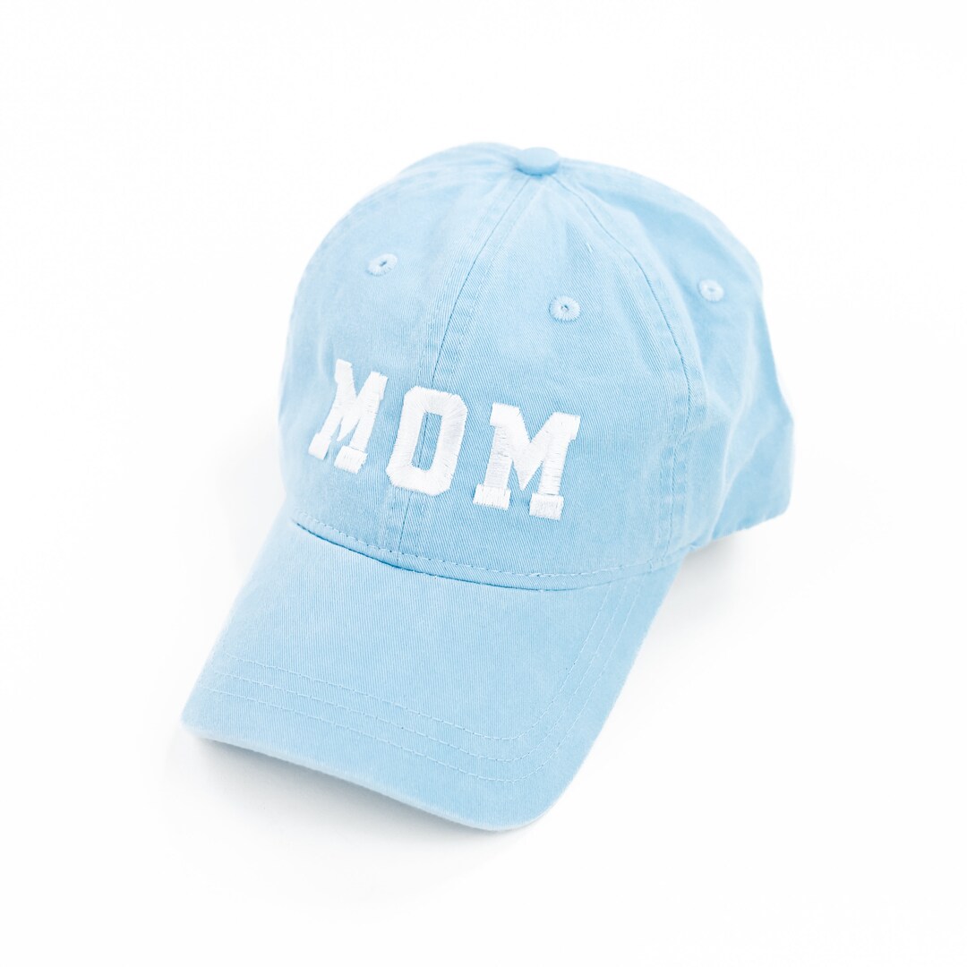 MOM (varsity) - Ocean Blue W/ White Thread - Baseball Cap | Hats for ...