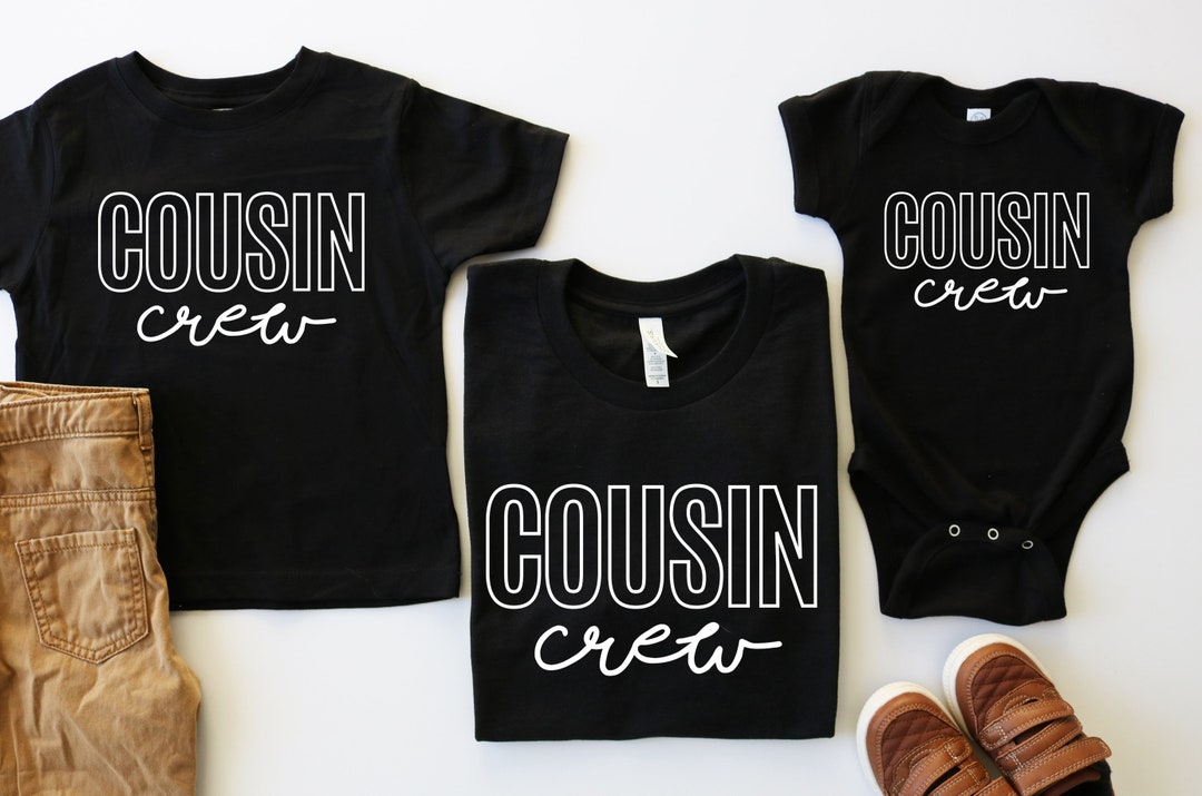 Cousin Crew - Design #2 | BLACK Shirts | Cousin Shirts for Kids ...