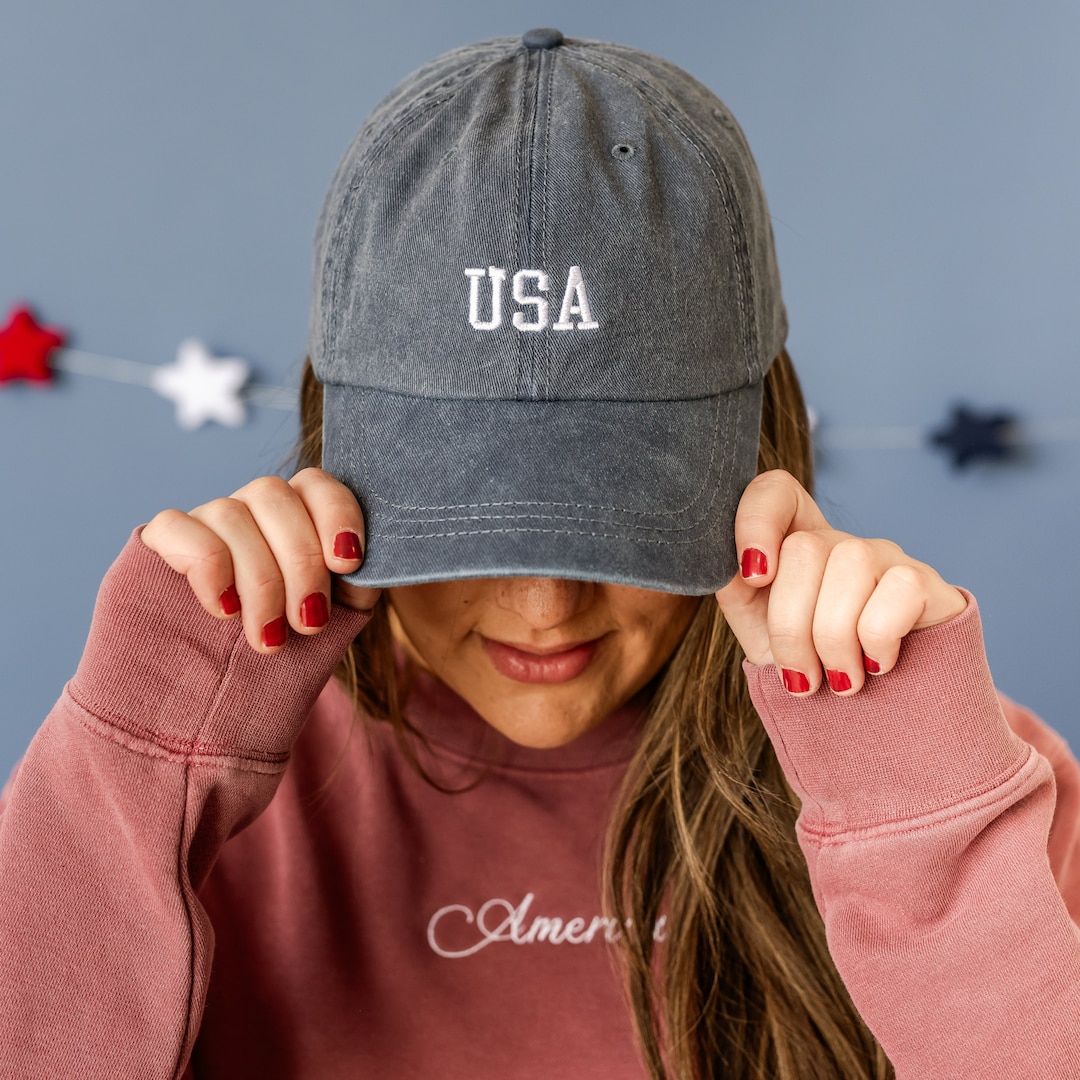USA Varsity - Adult Size Baseball Cap | Hats for Moms | USA Hat | Women ...