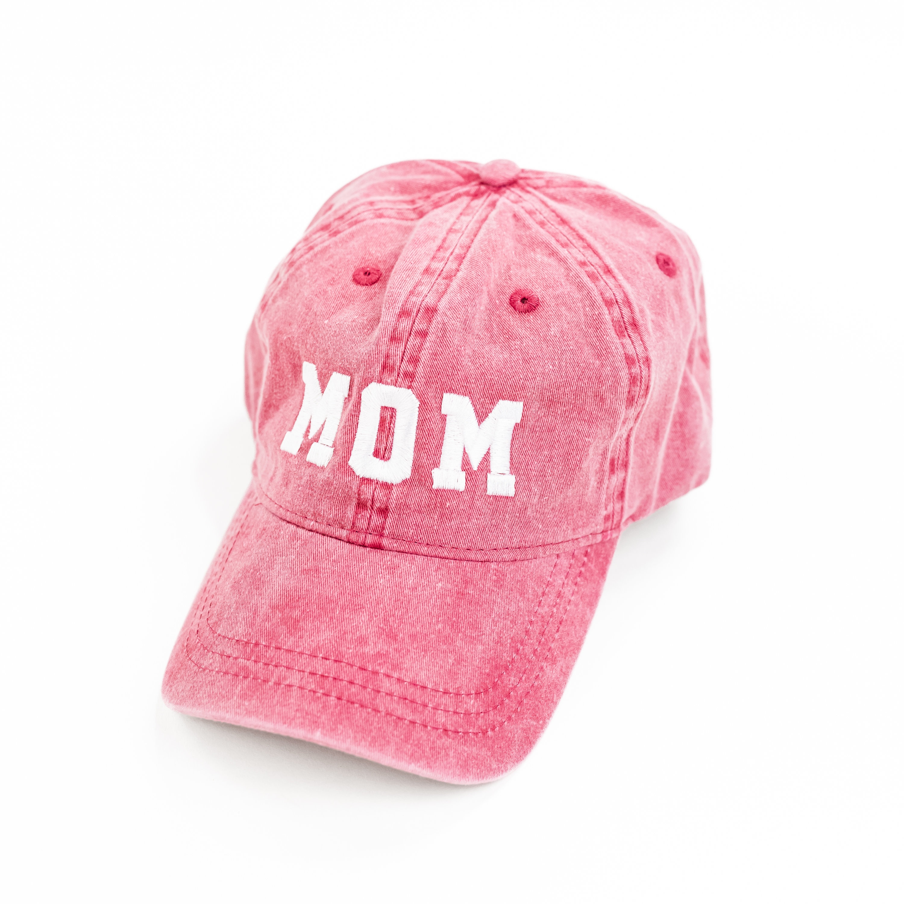 MOM (varsity) - Maroon W/ White Thread - Baseball Cap | Hats for Moms ...
