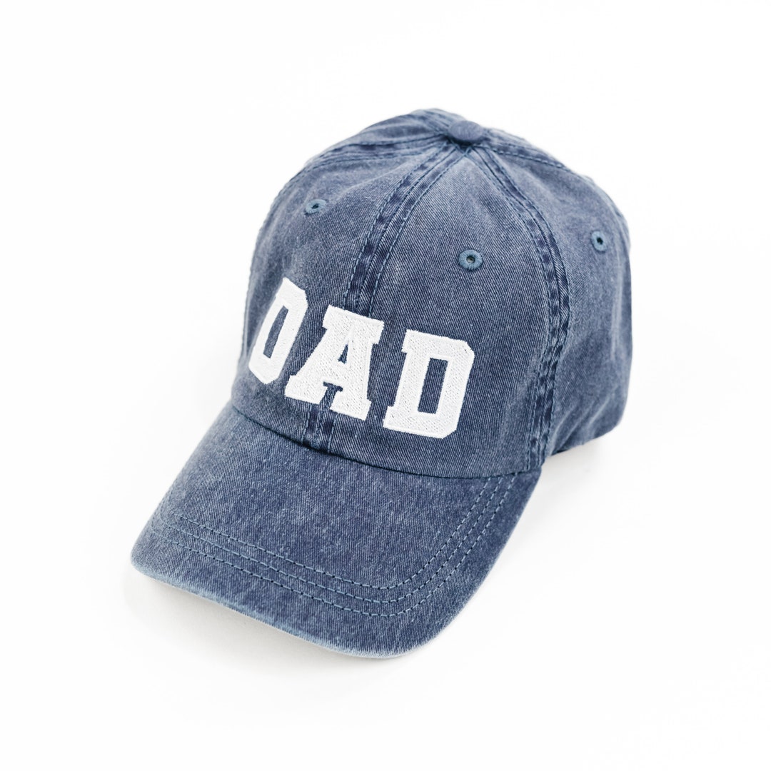 DAD (varsity) - Navy W/ White Thread - Baseball Cap | Dad Gift | Hats ...