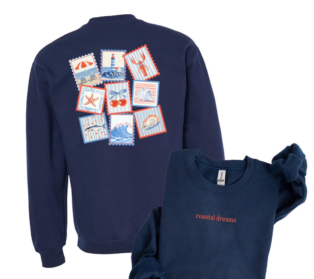 Coastal Dreams - BASIC Fleece | Beach Sweater | Women's Graphic Tee ...