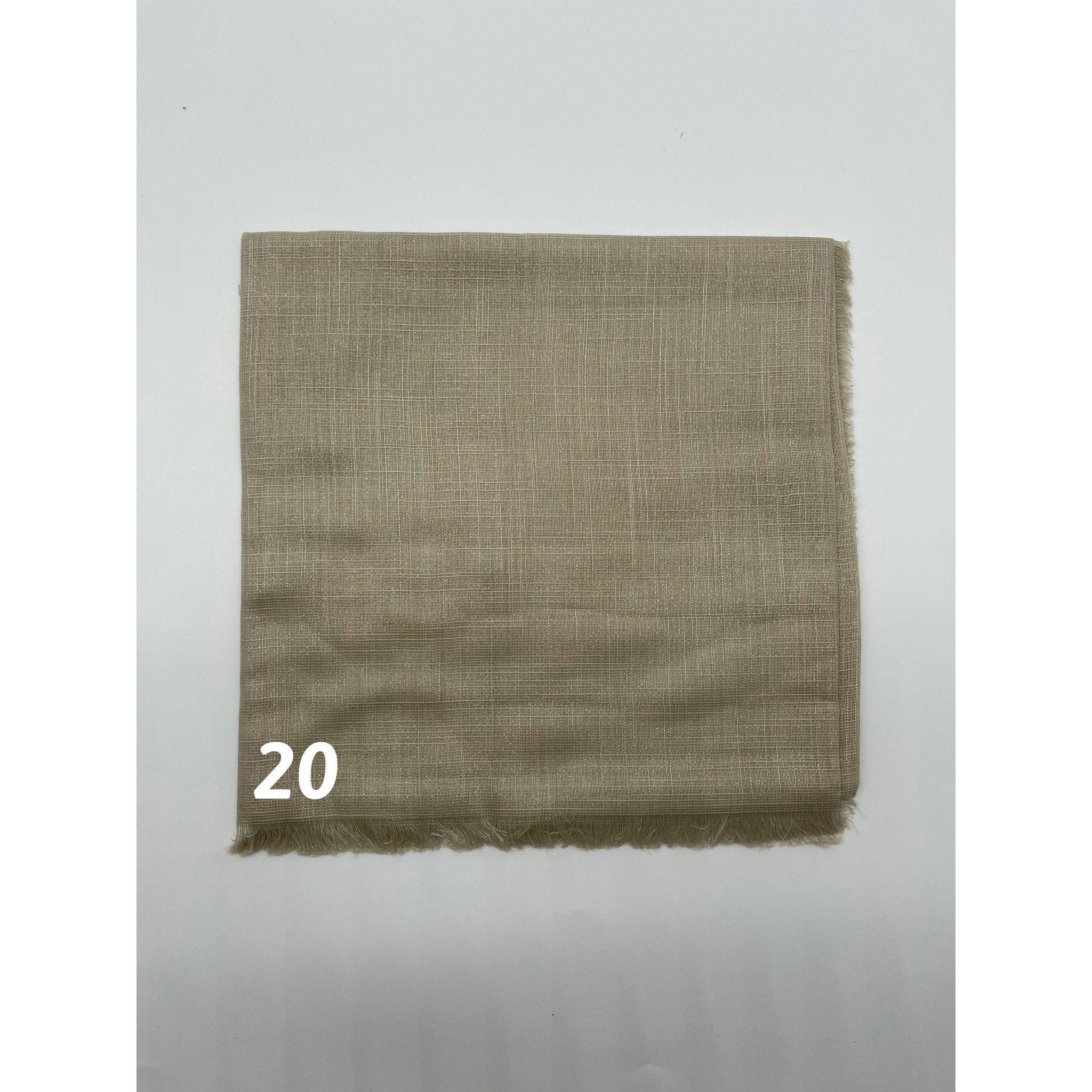 Cotton Square Headscarf for Women, 38", Metallic, Solid Color Options ...