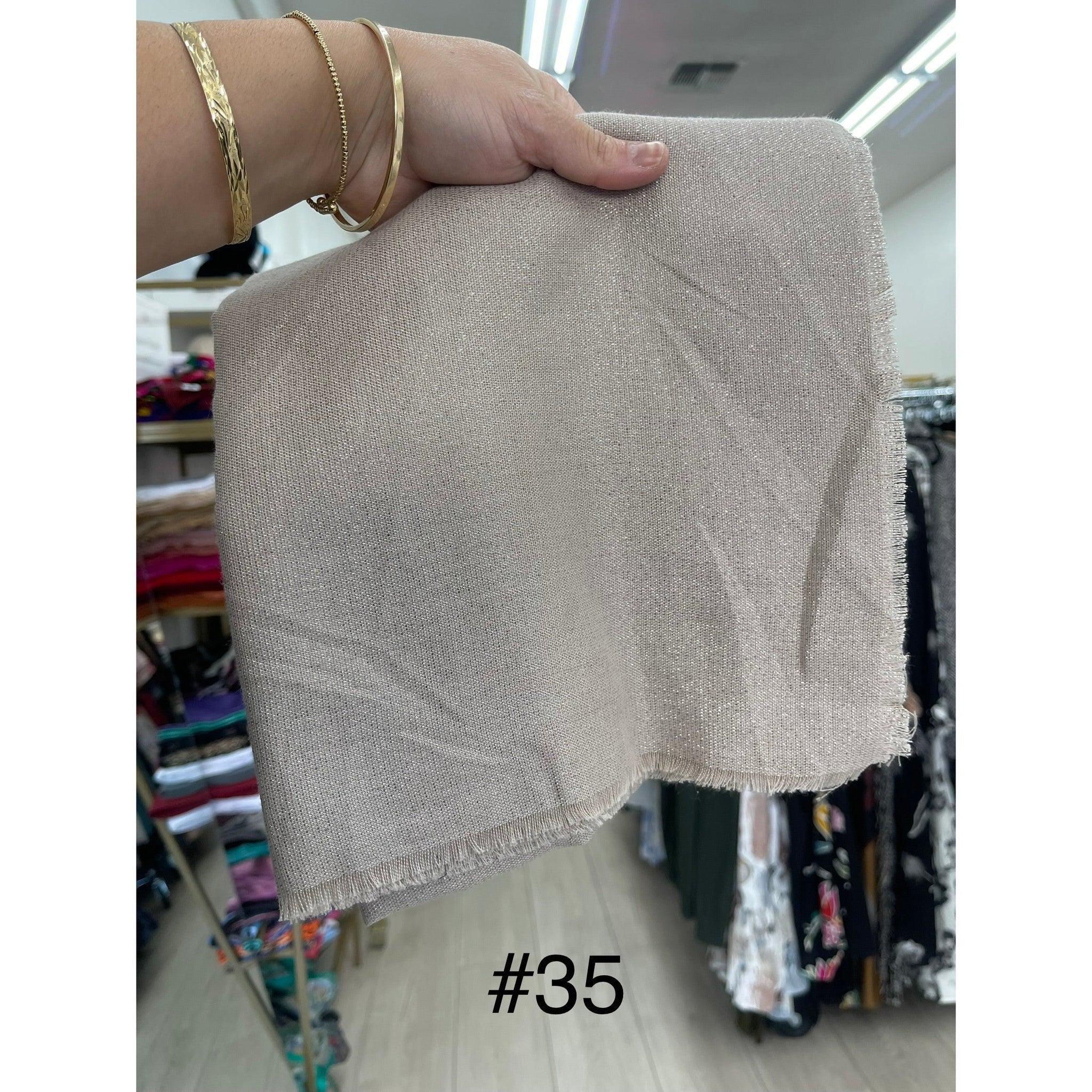 Cotton Square Headscarf for Women, 38", Metallic, Solid Color Options ...