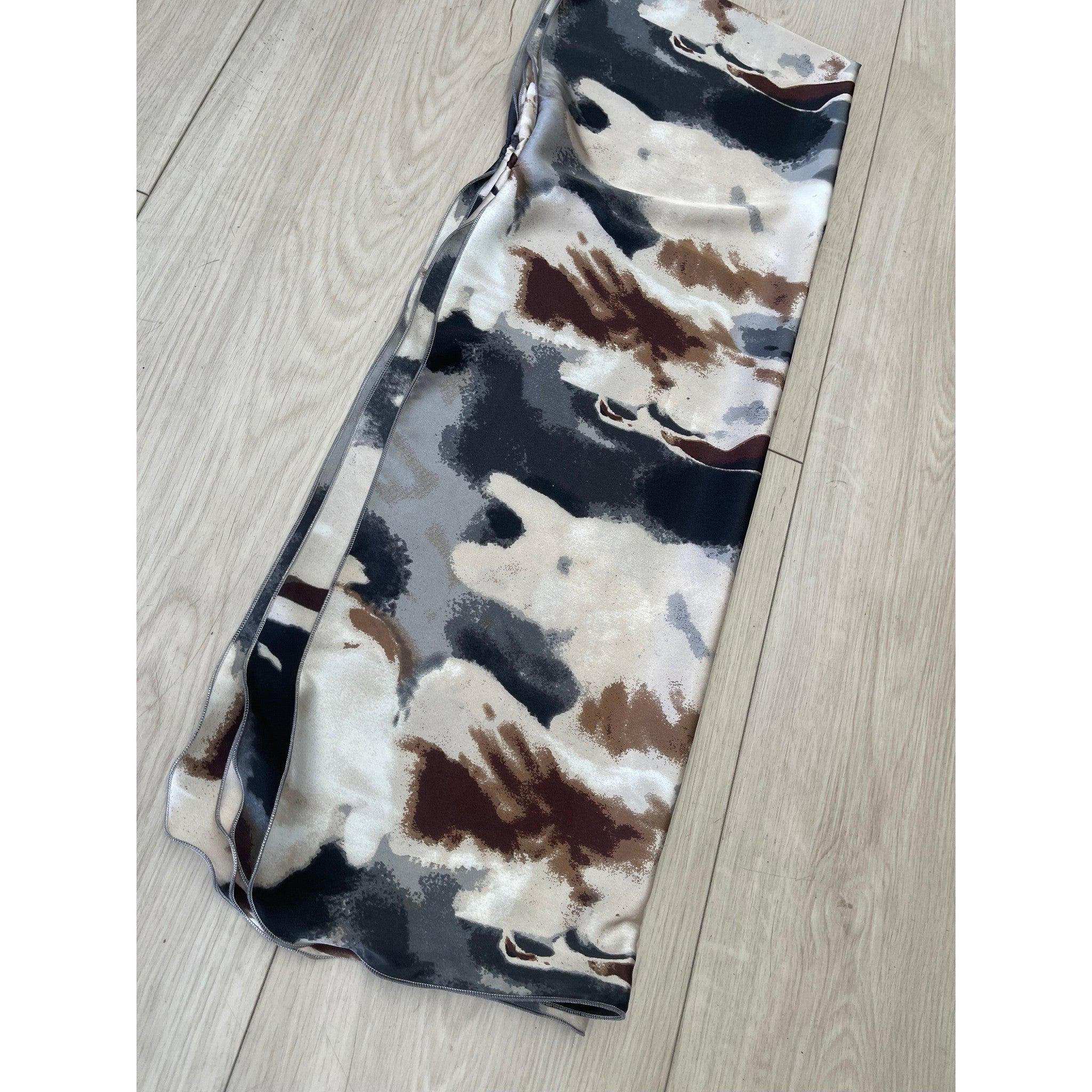 Chic Yomi Head Scarf for Women, Neutral Watercolor, Elegant Satin Hijab ...