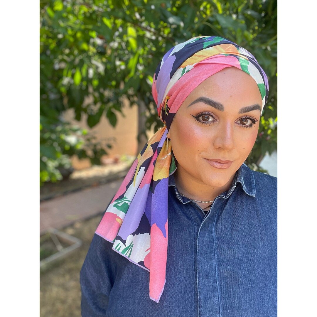 Fabulous Floral Cotton Headwrap for Women, Headscarf for Women, Hijab ...