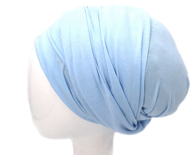 Jersey Hair Wrap Sky Blue African Headwrap Turban Head - Etsy