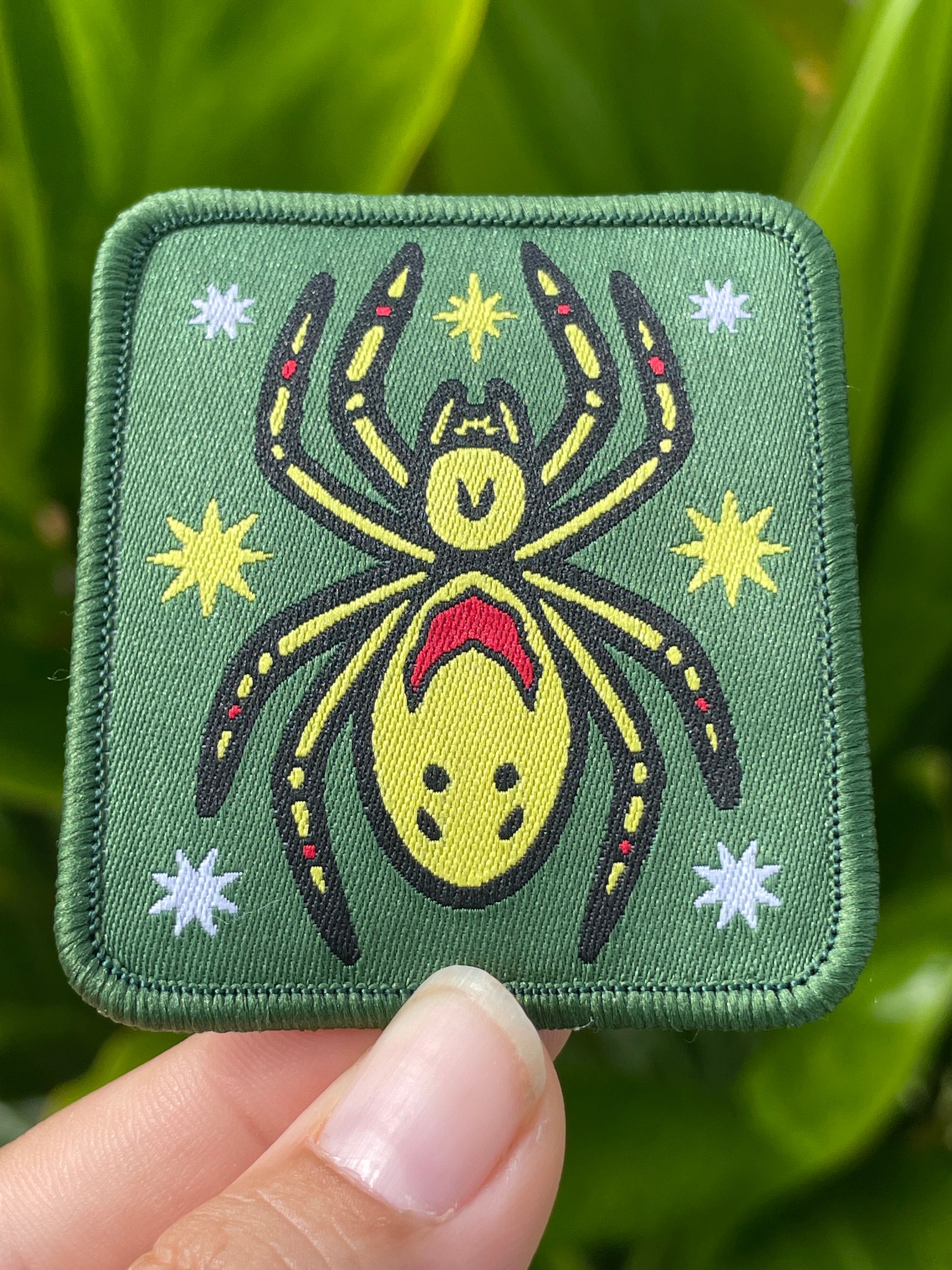 Hawaiian Happy-face Spider Iron-on Patch - Etsy