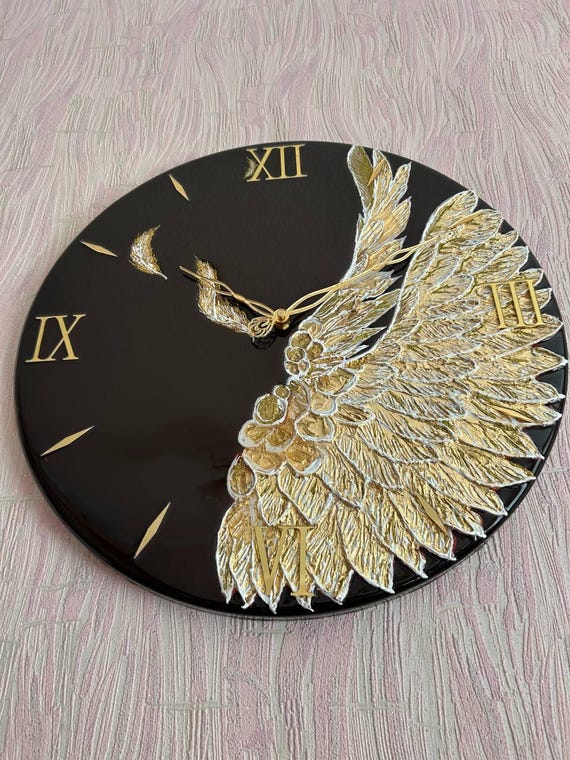 Vintage Clock With Wings Clock With Wings Etsy