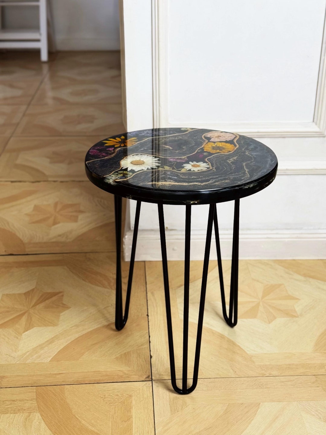 Pressed Flower Table, Unique Coffee Table, Floral Resin Art, Home Decor ...