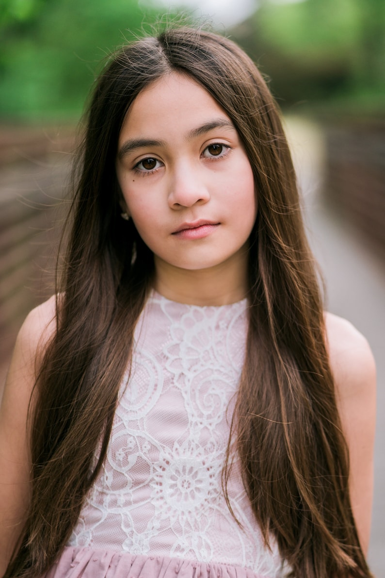 Beach Flower Girl Dress Tween Dusty Pink High Low Dress - Etsy