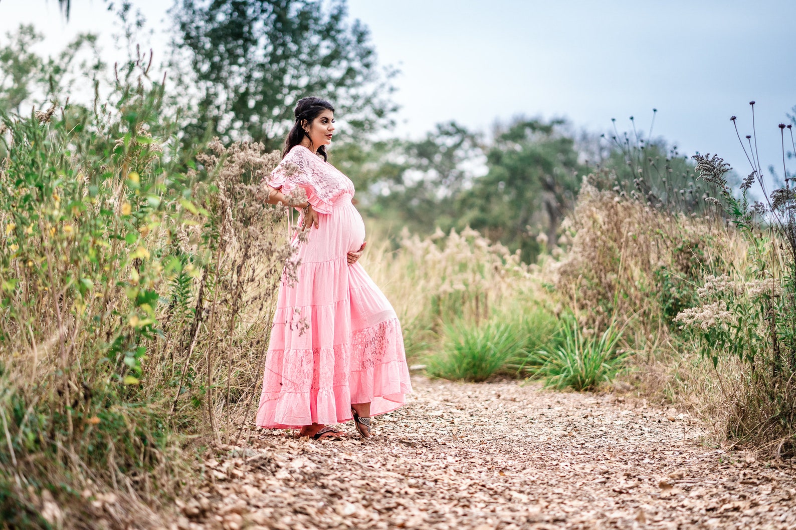 Hippie Pregnancy Gown Bohemian Vintage Inspired Lace Maternity Etsy