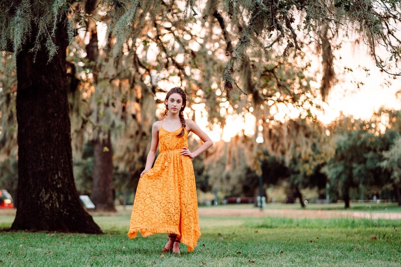 Tween Junior Bridesmaid Dress For Fall Wedding Mustard Yellow | Etsy