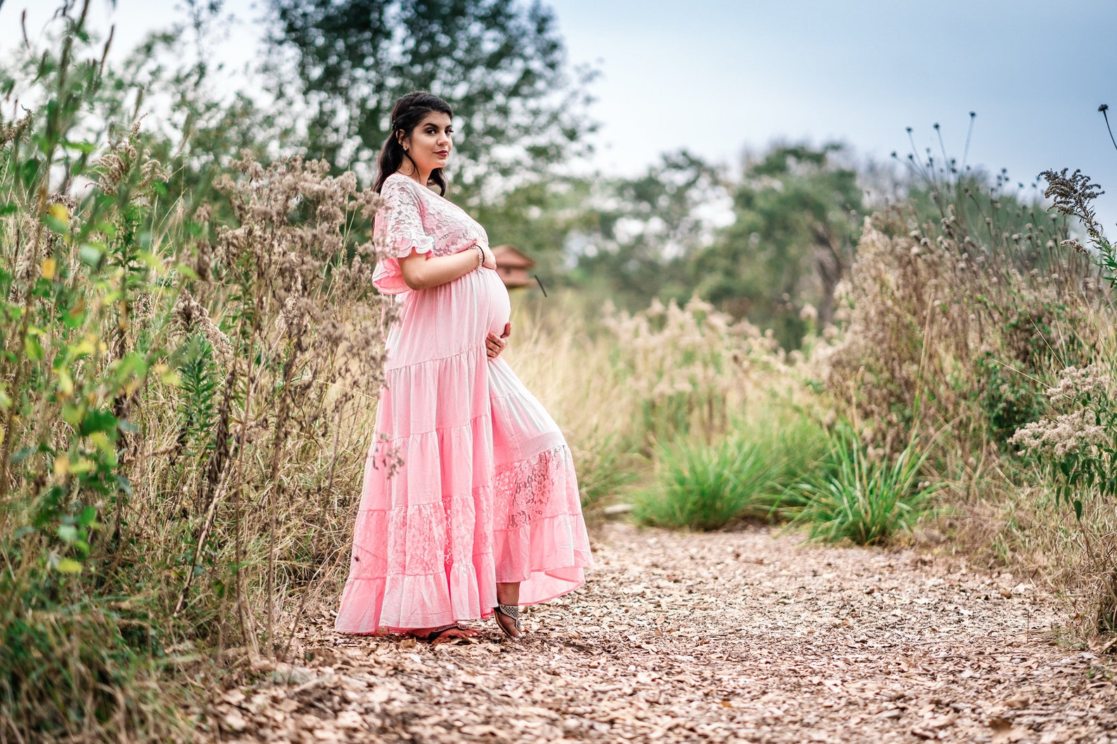 Hippie Pregnancy Gown Bohemian Vintage Inspired Lace Maternity Etsy