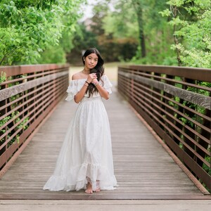 Rustic Tween Lace Dress Vintage Style Flower Girl Dress off - Etsy
