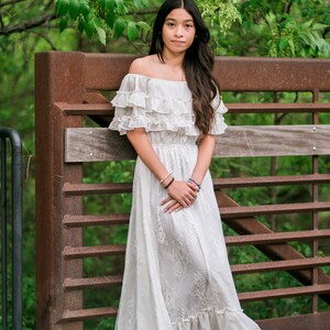 Rustic Tween Lace Dress Vintage Style Flower Girl Dress off - Etsy