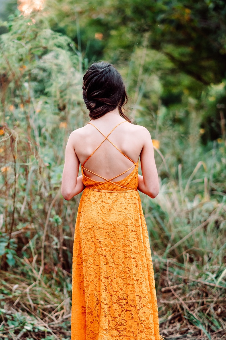 Tween Junior Bridesmaid Dress For Fall Wedding Mustard Yellow | Etsy