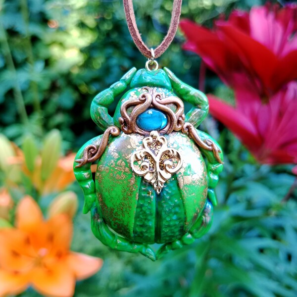 Clay Scarab - Etsy